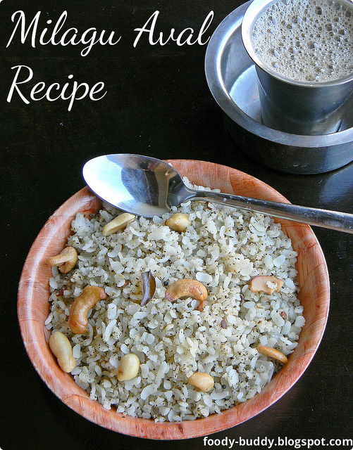 Milagu Aval Recipe | Pepper Poha - FoodyBuddy