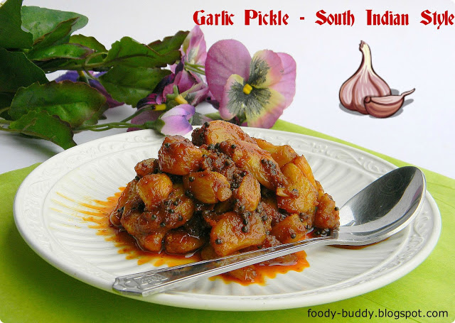 Garlic Pickle Recipe / Poondu Oorugai / How to make Garlic Pickle ...